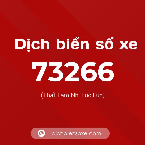 Xem ý nghĩa phong thủy biển số xe 73266 (Tài Mãi Song Lộc)